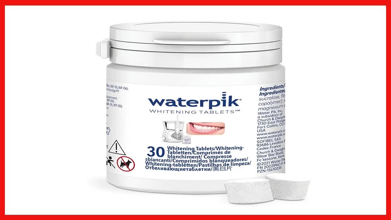 Waterpik Whitening Water Flosser Refill Tablets (30 Count) - Only for ...