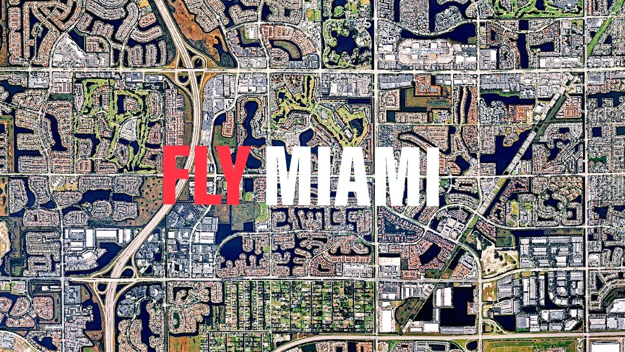 Beautiful Miami Street Grid From Above - YouTube