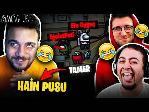 😂 KATİL KİM ? AMONG US! YOUTUBERLARI DELİRTTİM! 😂 w/Tamer Yeşildağ, Efe Uygaç