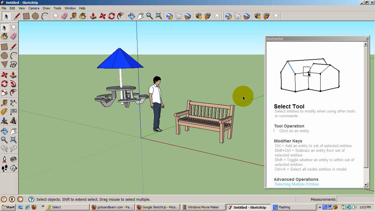 Ira Krakow's Google SketchUp Select Tool Tutorial - YouTube