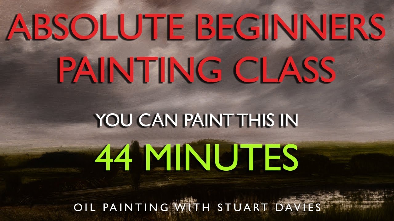 A Landscape In 44 Minutes For Absolute Beginners - Oil Painting with ...