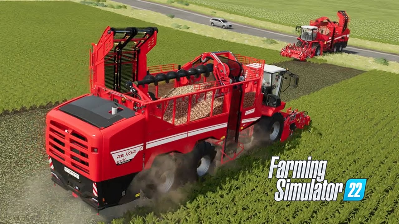 FS22 Sugar Beet Harvest & Transporting - Grimme Rexor 6300 Platinum ...