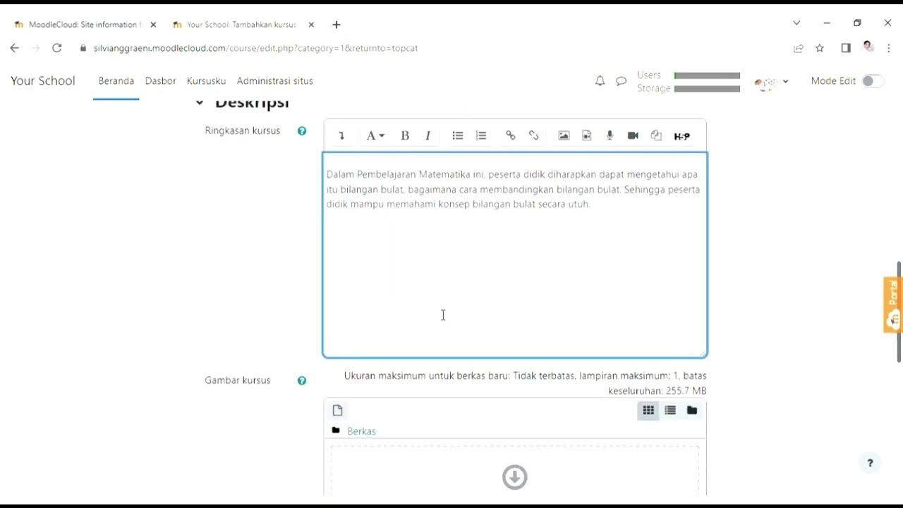 “Tutorial membuat kelas daring pada Web Pembelajaran LMS Moodle - YouTube