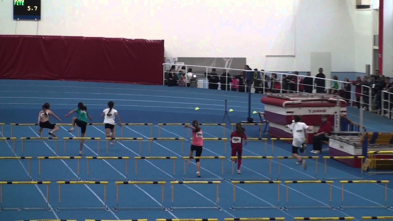 F 50 m Hurdles Heat 1 - YouTube