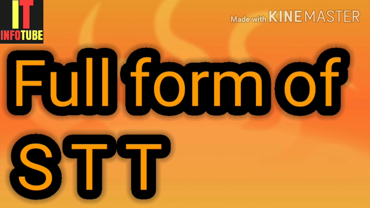 Full form of STT | What is STT - YouTube