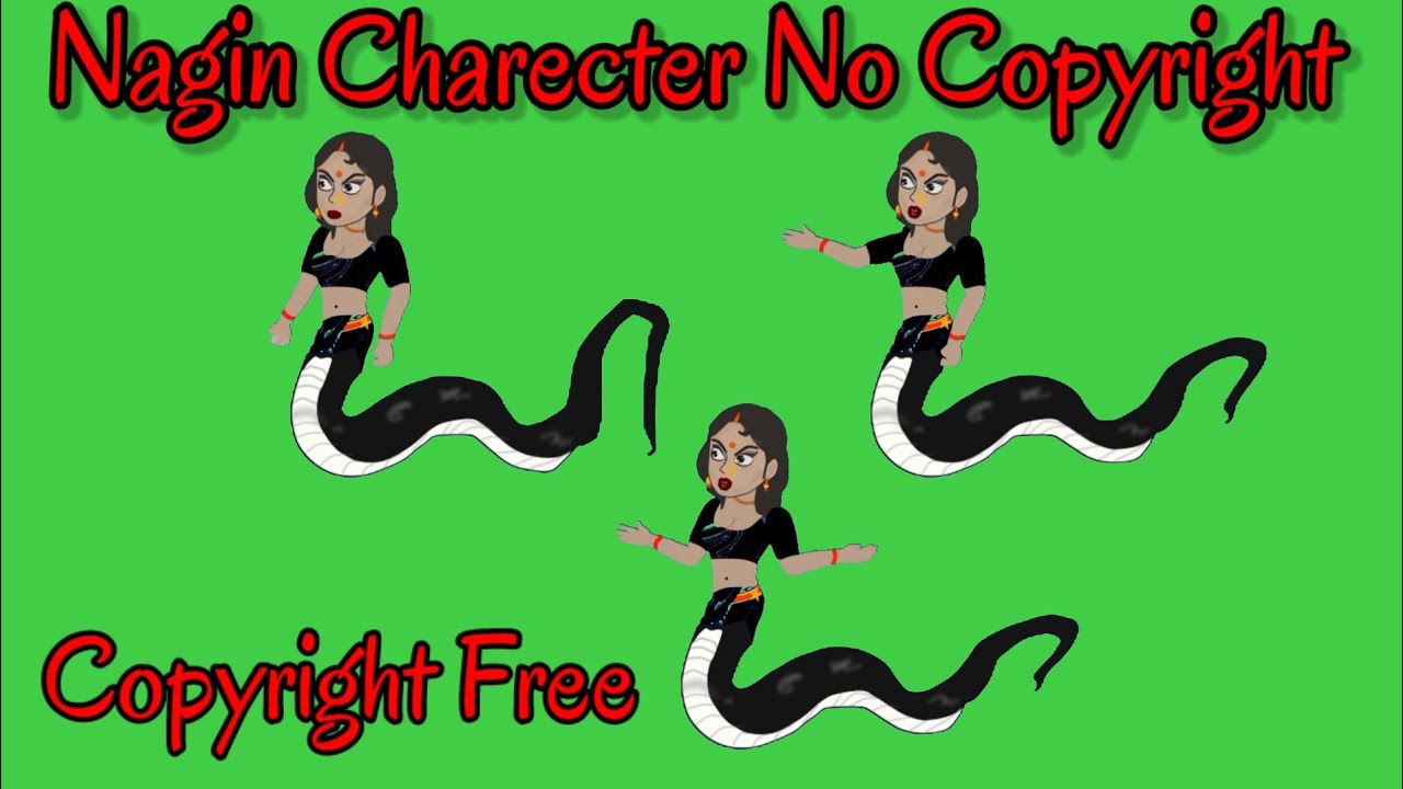 No Copyright Nagin Green Screen || Copyright free || Cartoon Character ...