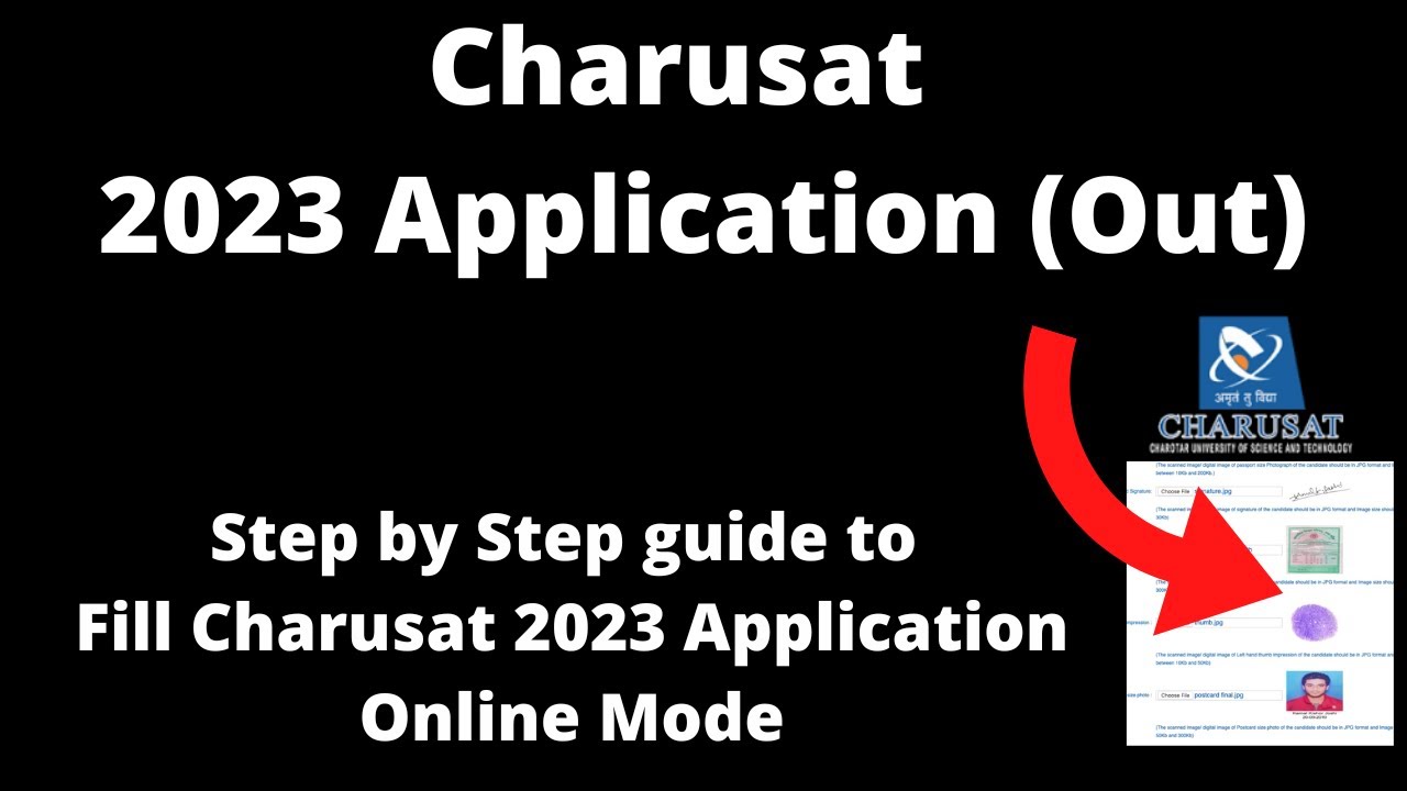 Charusat Admission 2023 Application (Started) - How to Fill Charusat ...