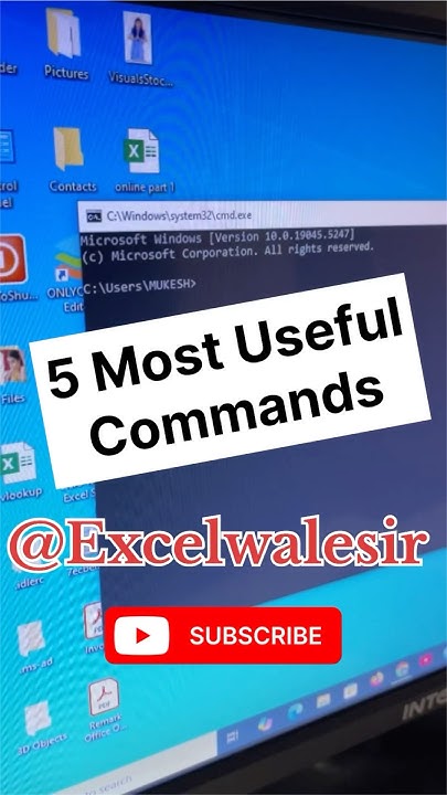 5 Most Useful Commands #excelwalesir #computertricks #ytshorts #cmd #command #computertips - YouTube