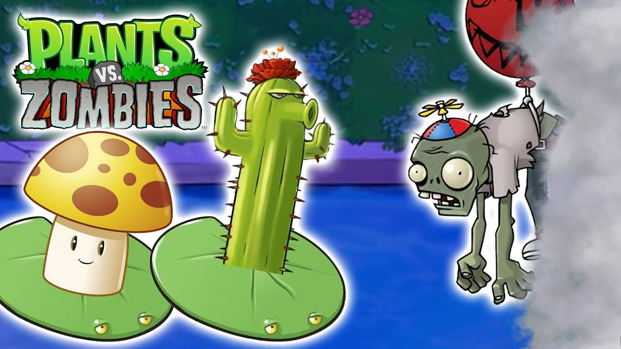 Plants vs Zombies - Area 4: Fog (Night Pool) - YouTube