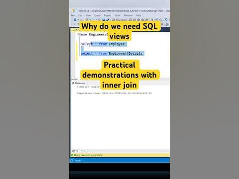 SQL Views - practical uses case with inner join #shorts #coding #sql #sqlqueries #sqlinterview ...