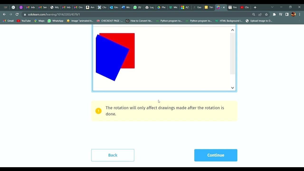 Canvas Transformations| HTML5|SOLOLEARN Answers - YouTube