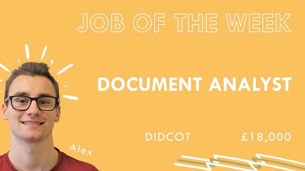 JOB OF THE WEEK: Document Analyst - YouTube