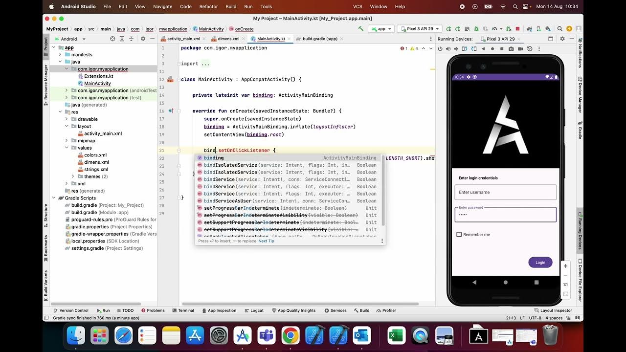 How to use ViewBinding in activity - short tutorial - YouTube