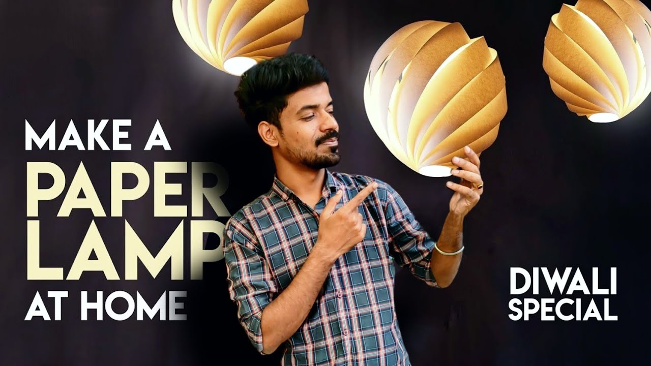 Make a PAPER LAMP at HOME | DIWALI SPECIAL | Paper craft DIY - YouTube