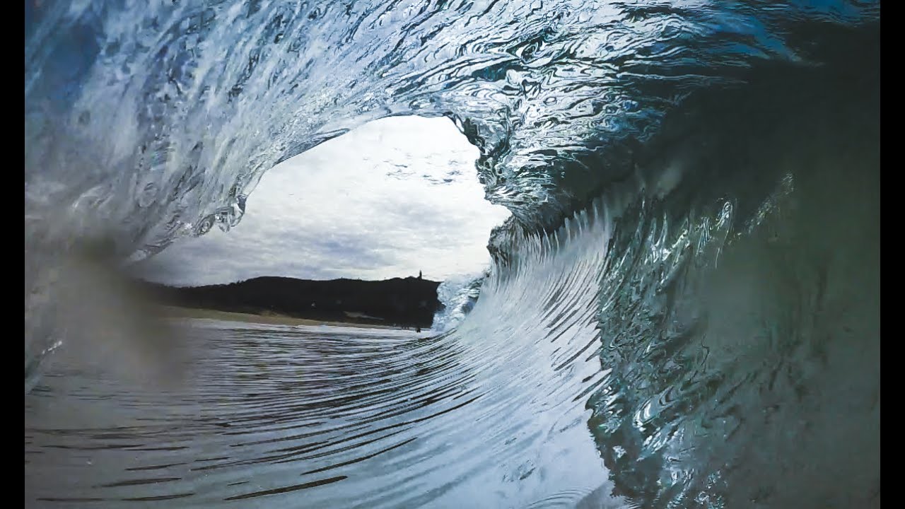 Palm Beach go pro shore break barrels - YouTube