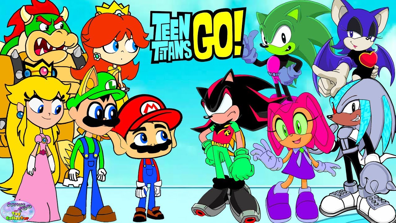 Teen Titans Go! vs. Mario Sonic and friends! Cartoon Character Swap ...