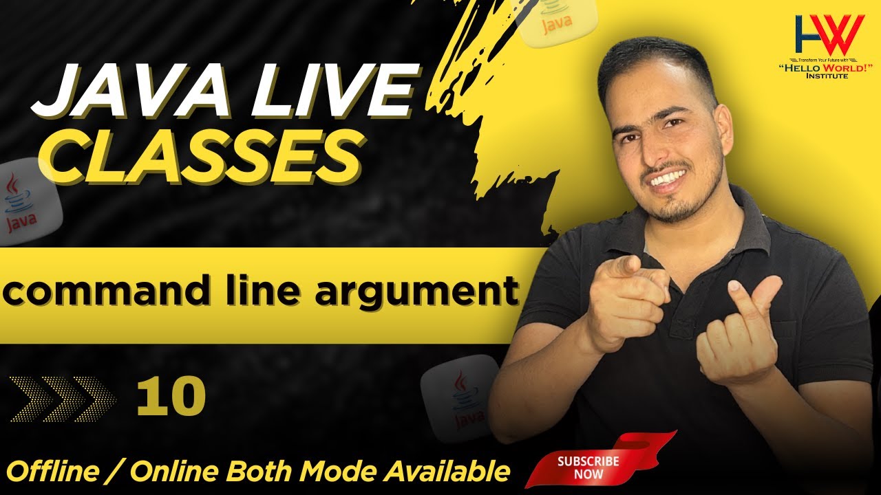 command line argument in java @helloworld_institute - YouTube