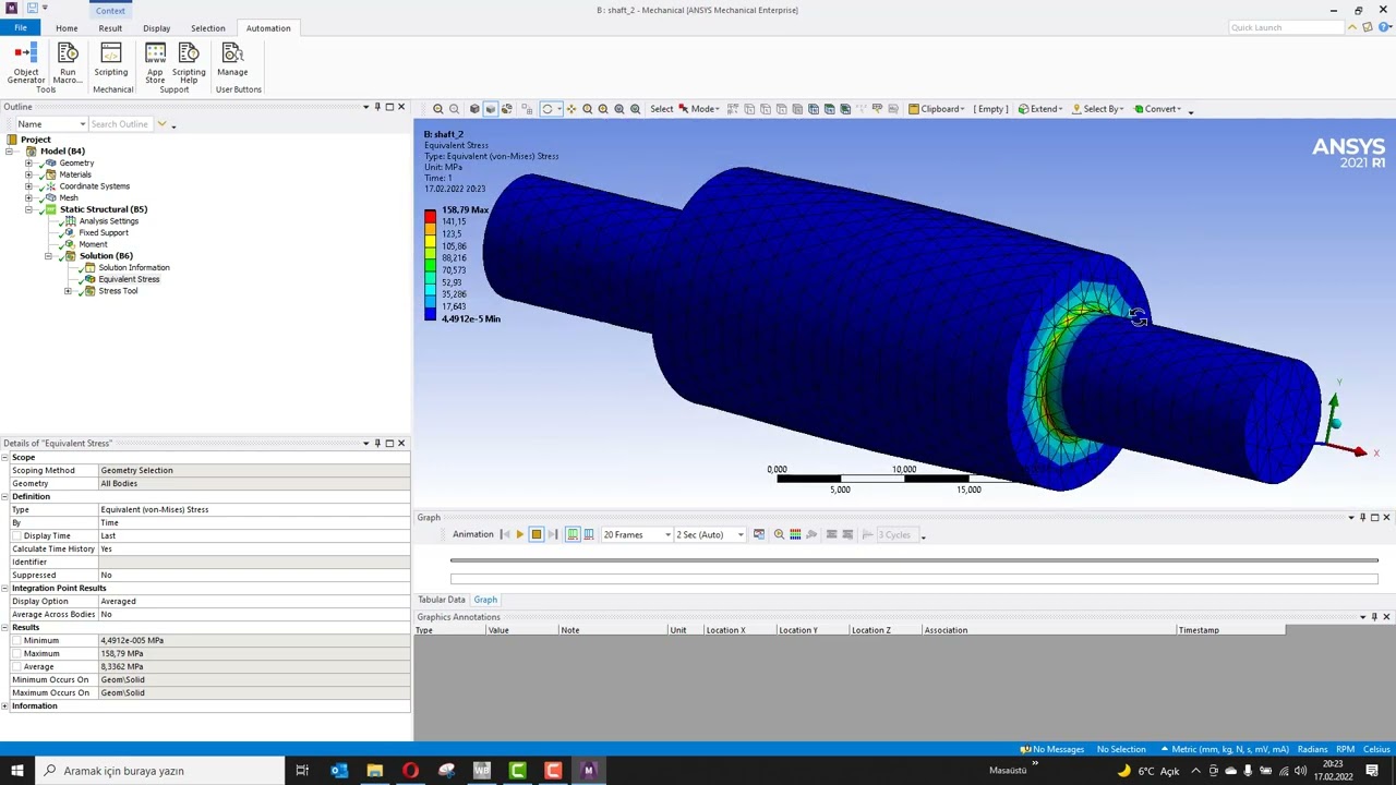 Ansys Shouldered Shaft Direct Optimization / Ansys Faturalı Mil Direct ...