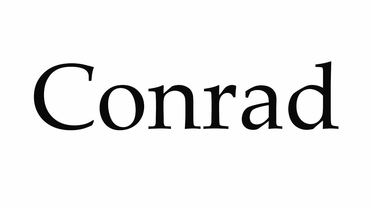 How to Pronounce Conrad - YouTube