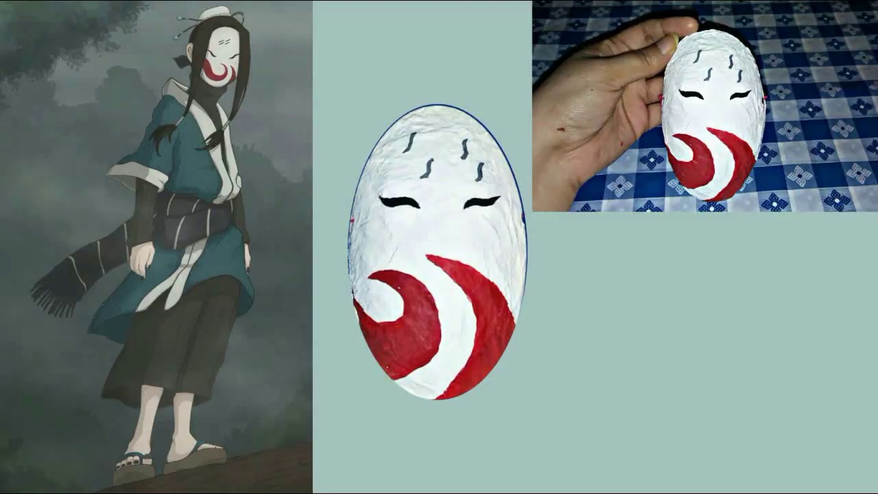 HOW I MADE MY MINI HAKU MASK using ONLY newspaper and glue || PAPER ...