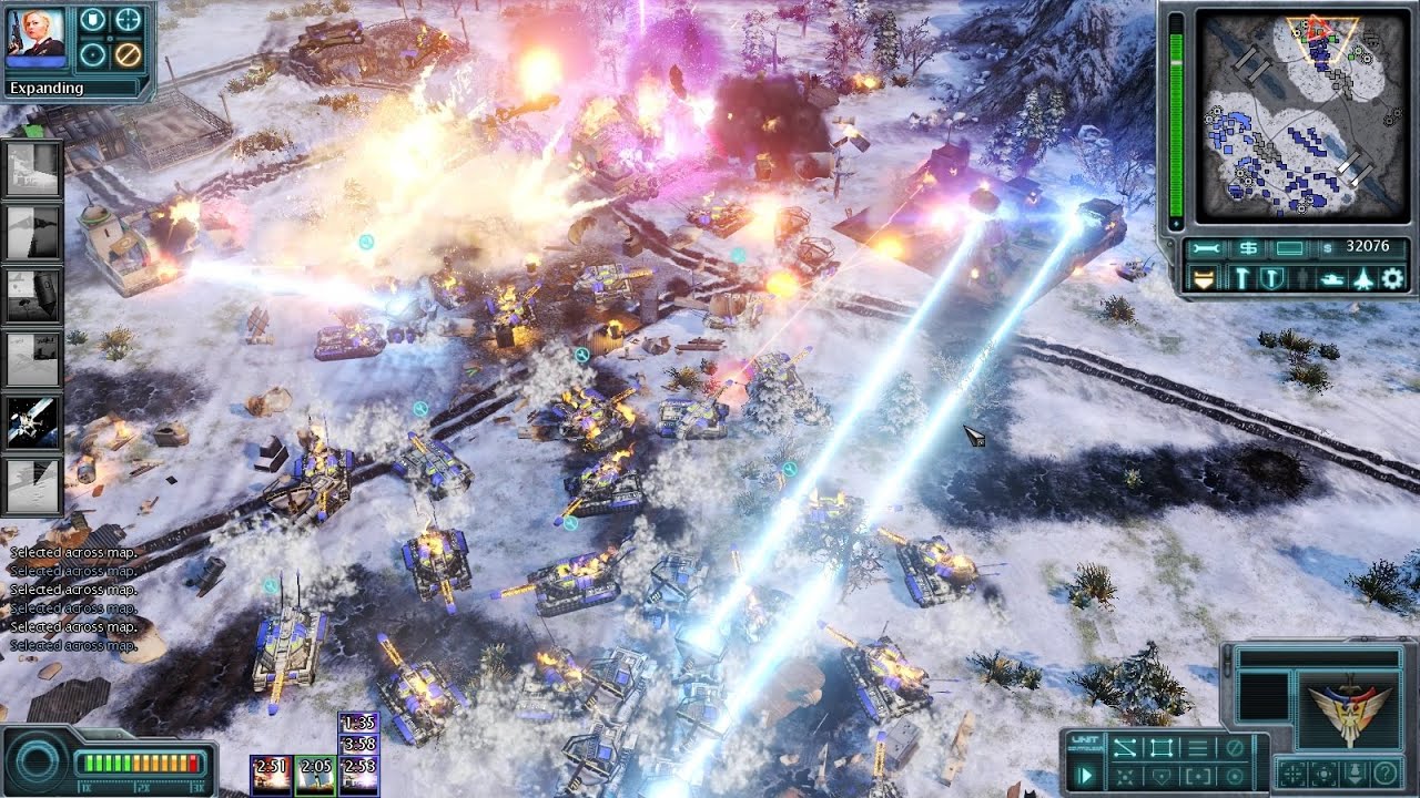 C&C Red Alert 3: Generals Evolution Mod BETA 0.3 - USA Laser 2v2 ...