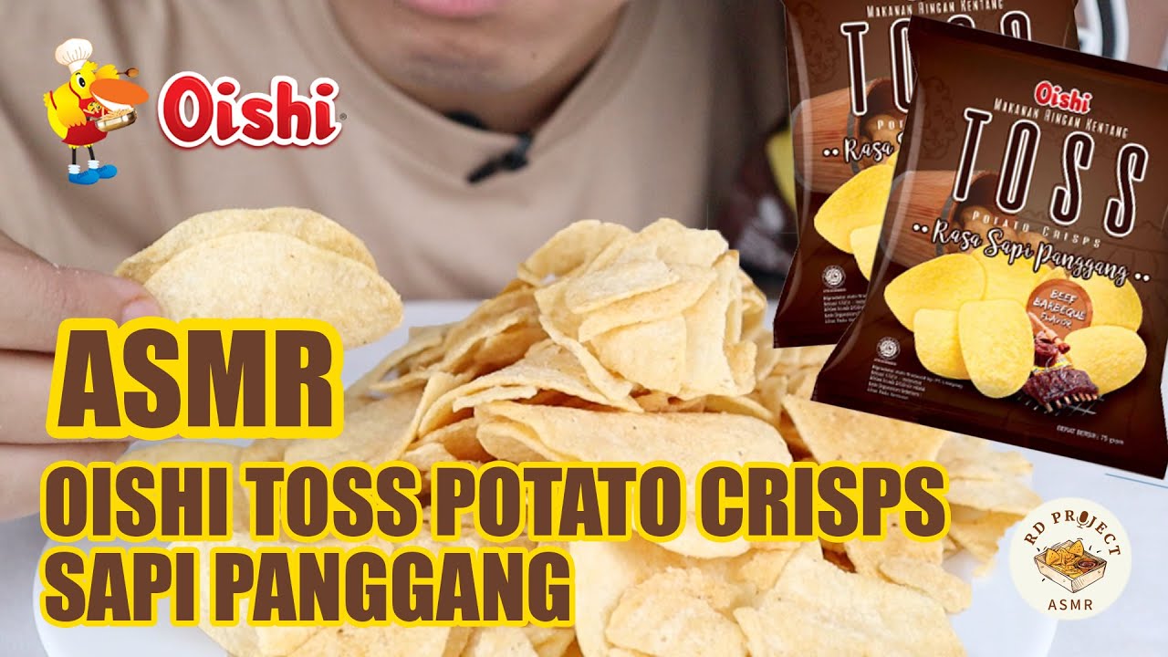ASMR OISHI TOSS POTATO CRISPS SAPI PANGGANG - YouTube