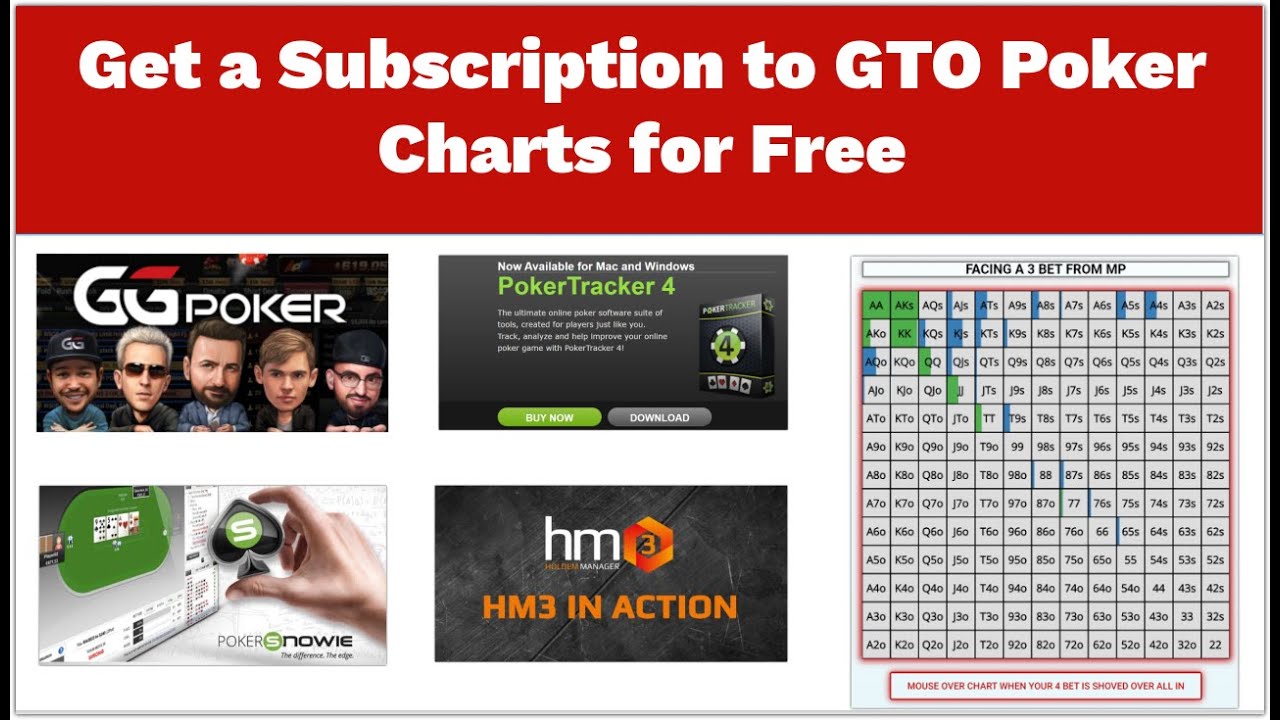 Get a Subscription to GTO Poker Charts for Free. - YouTube