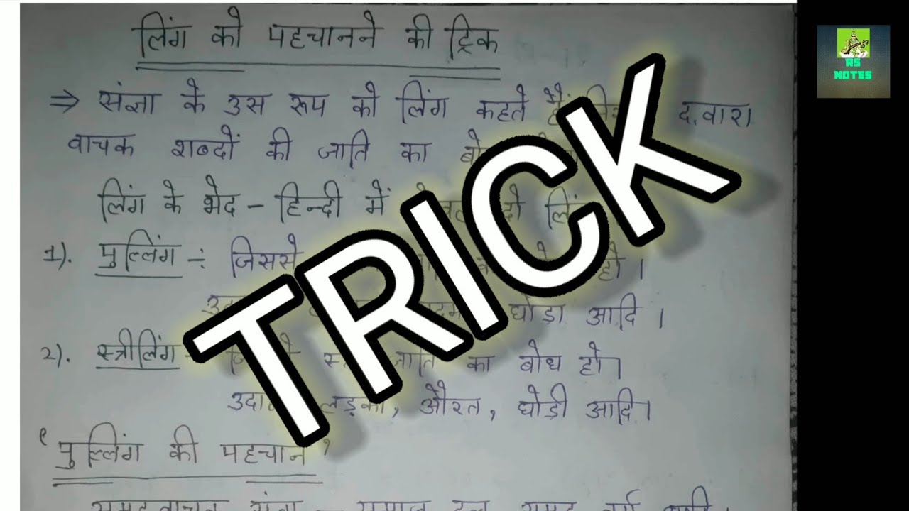 Ling hindi grammar/लिंग hindi grammar/#ctet #clerk #ssc. - YouTube