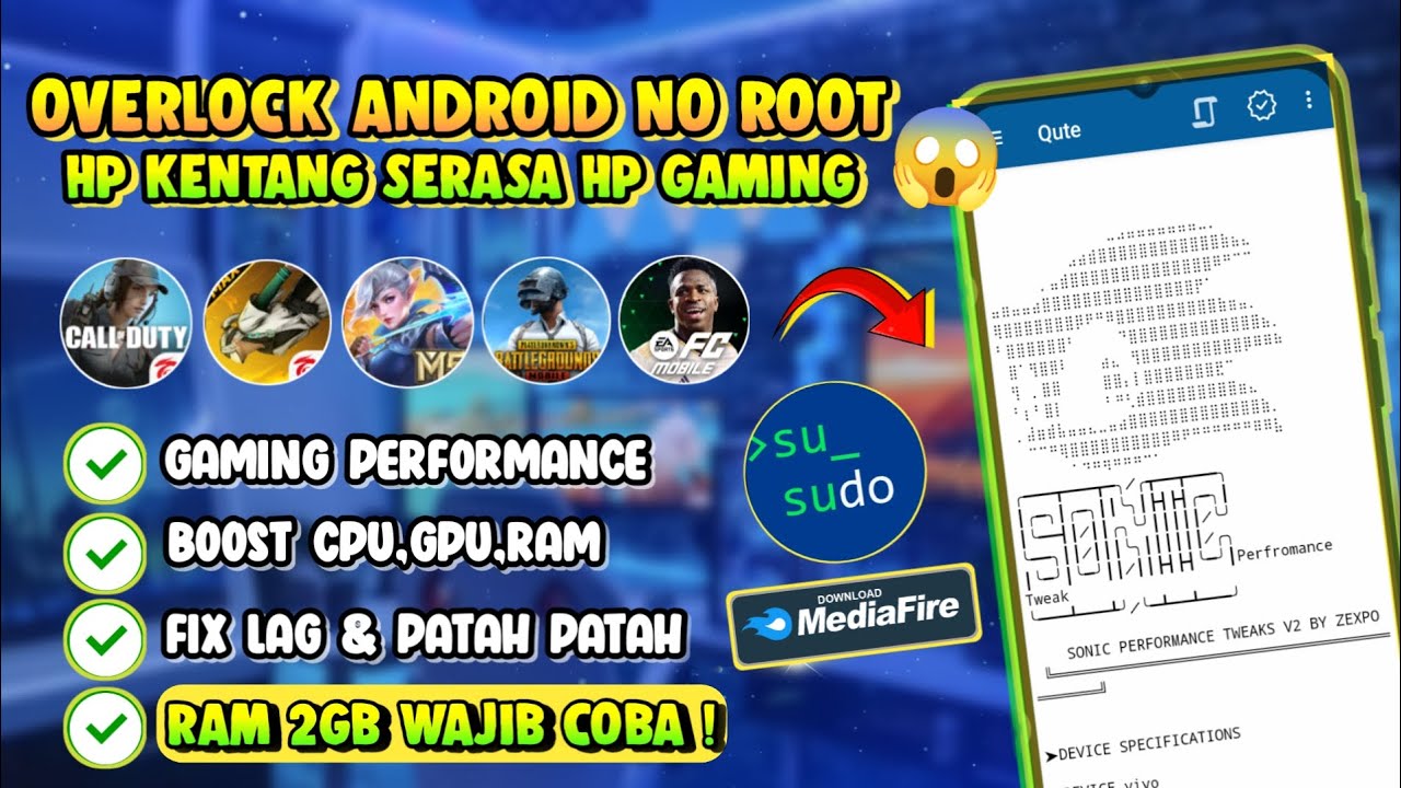 LANCAR JAYA🤩 OVERLOCK ANDROID NO ROOT - Cara Atasi Lag Saat Bermain ...