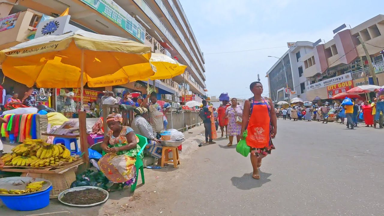 EXPERIENCE OPEN STREET MARKET IN GHANA, AFRICA - YouTube