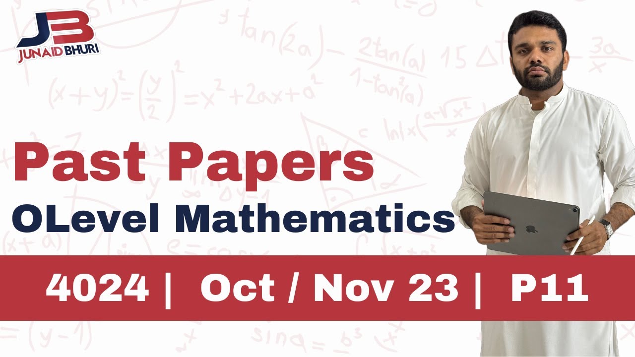 O Level Math Past Paper October November 2023 p11 | 4024/11/O/N/23 ...