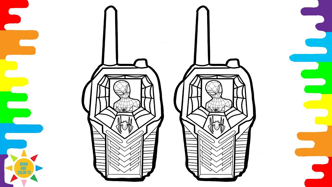 Walkie Talkie Spider-man Coloring Pages | Walkie Talkie Coloring ...