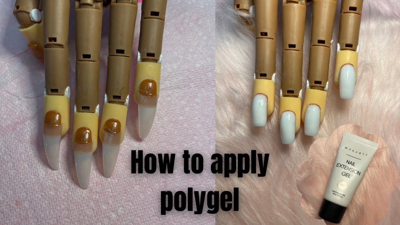 SUPER EASY POLYGEL NAILS | nail tutorial for beginners - YouTube