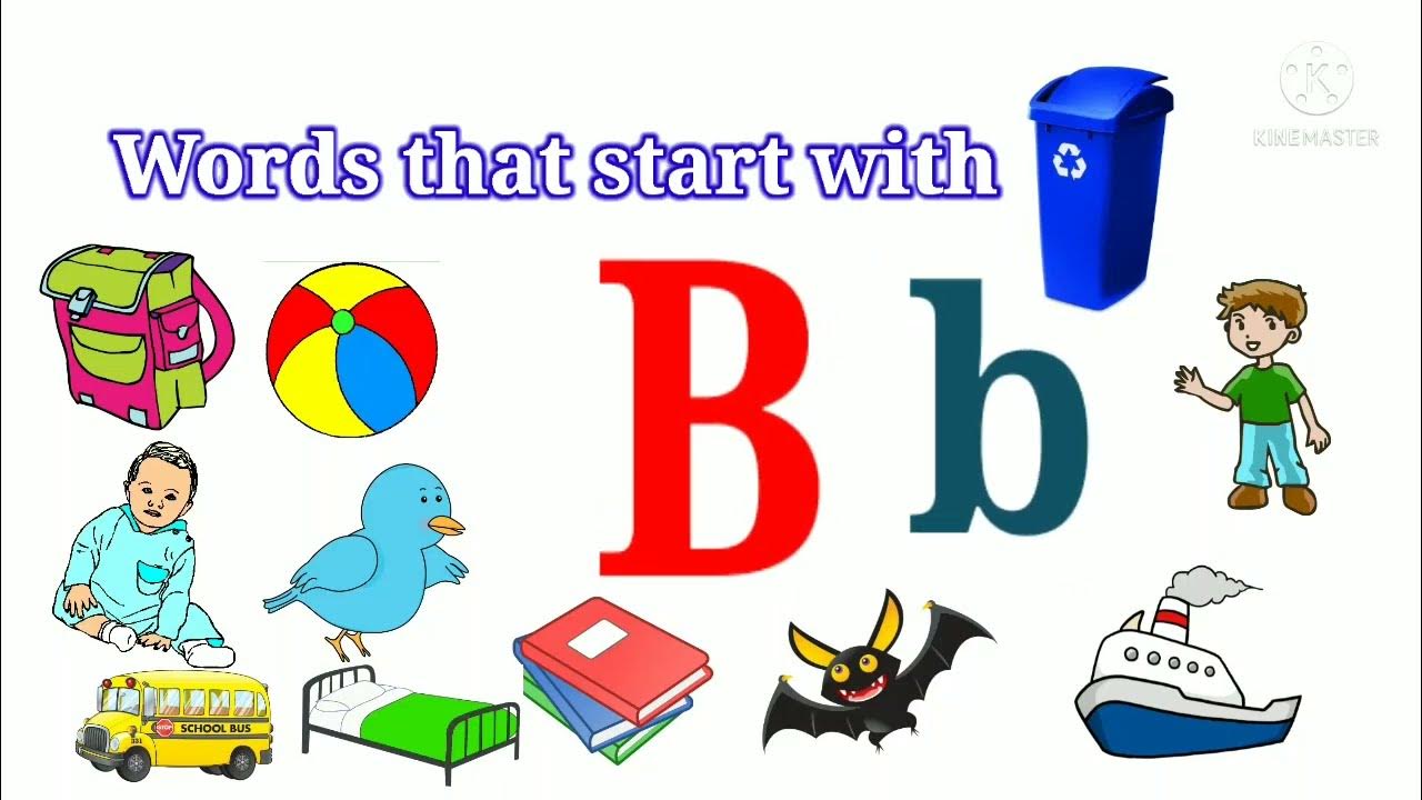 Letter B words for kids /phonics letter B/Words start with B/B letter ...