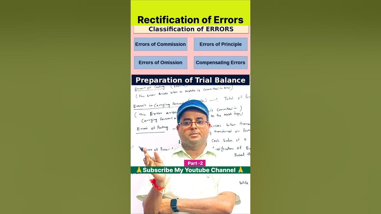 Rectification of errors l Types of Errors Part-2 #shorts #rectificationoferrors 📚💯 - YouTube