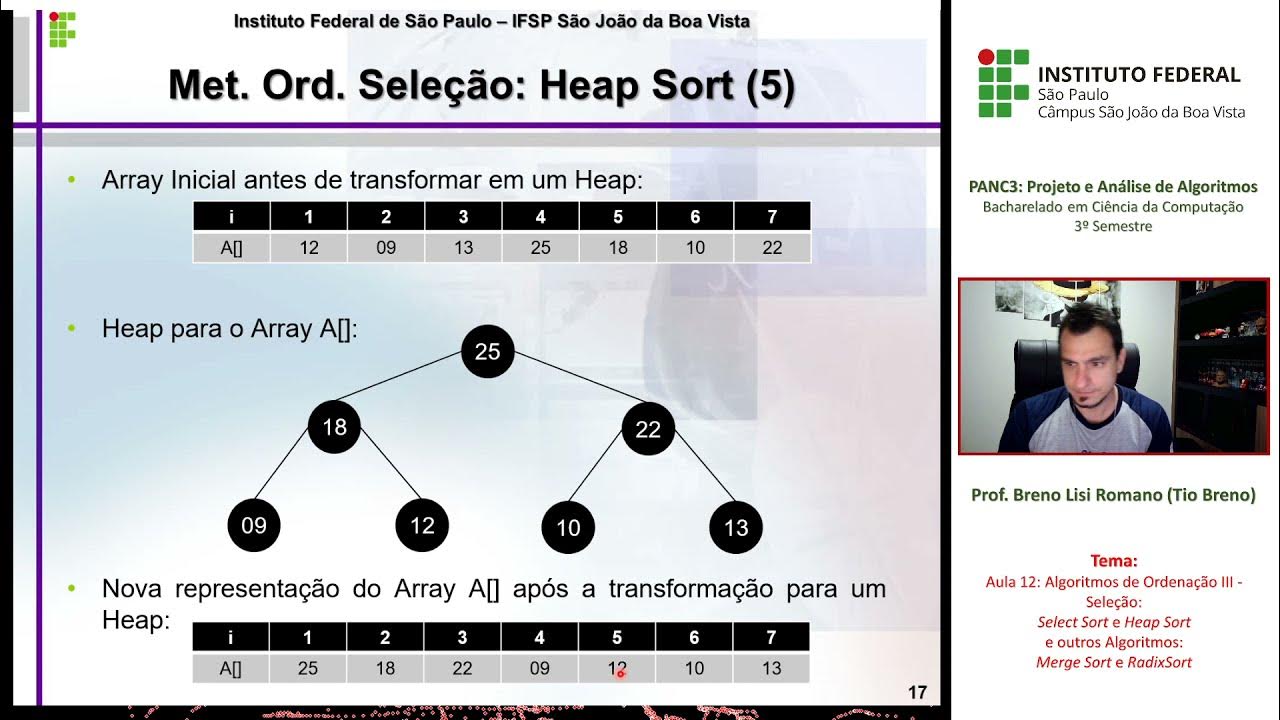 Aula 12: Algoritmos de Ordenação: Select Sort e Heap Sort e outros ...