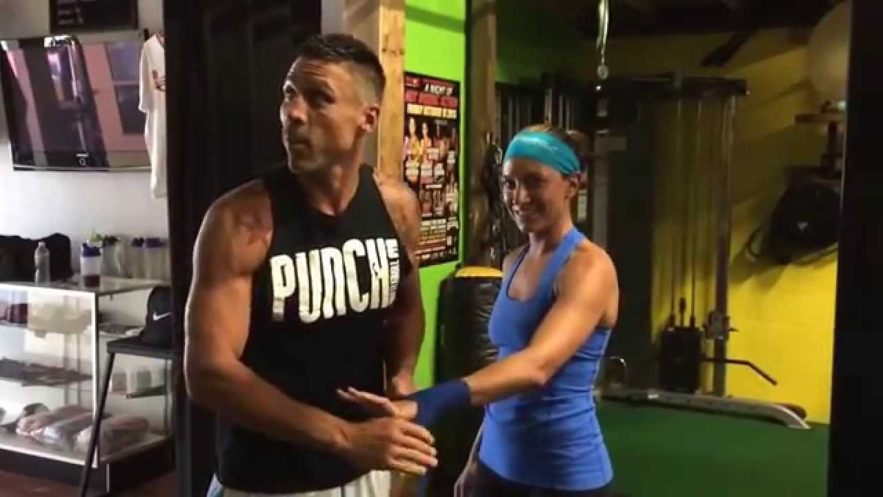Erin gets hand wrap at Uppercut / tutorial by Aaron Jaco - YouTube