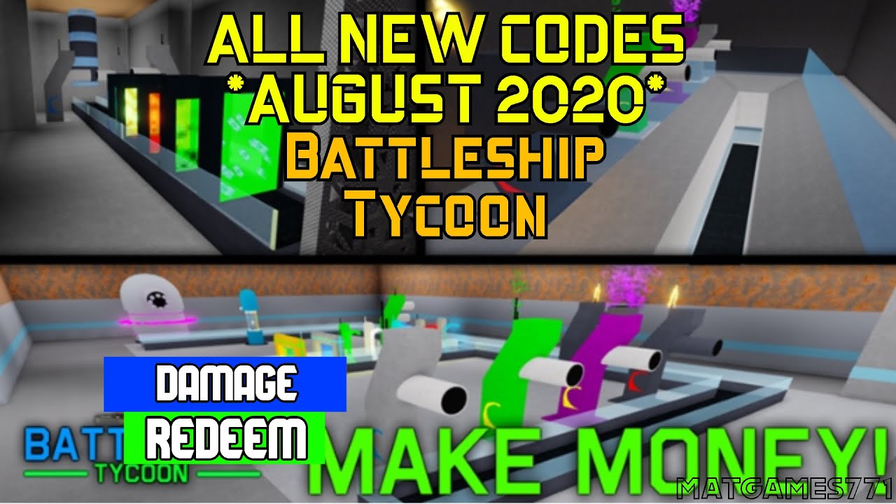 *AUGUST 2020* ALL BATTLESHIP TYCOON WORKING CODES - YouTube