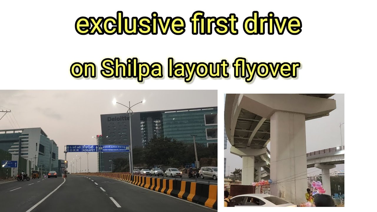 exclusive first drive on Shilpa layout flyover Gachibowli Hyderabad # ...