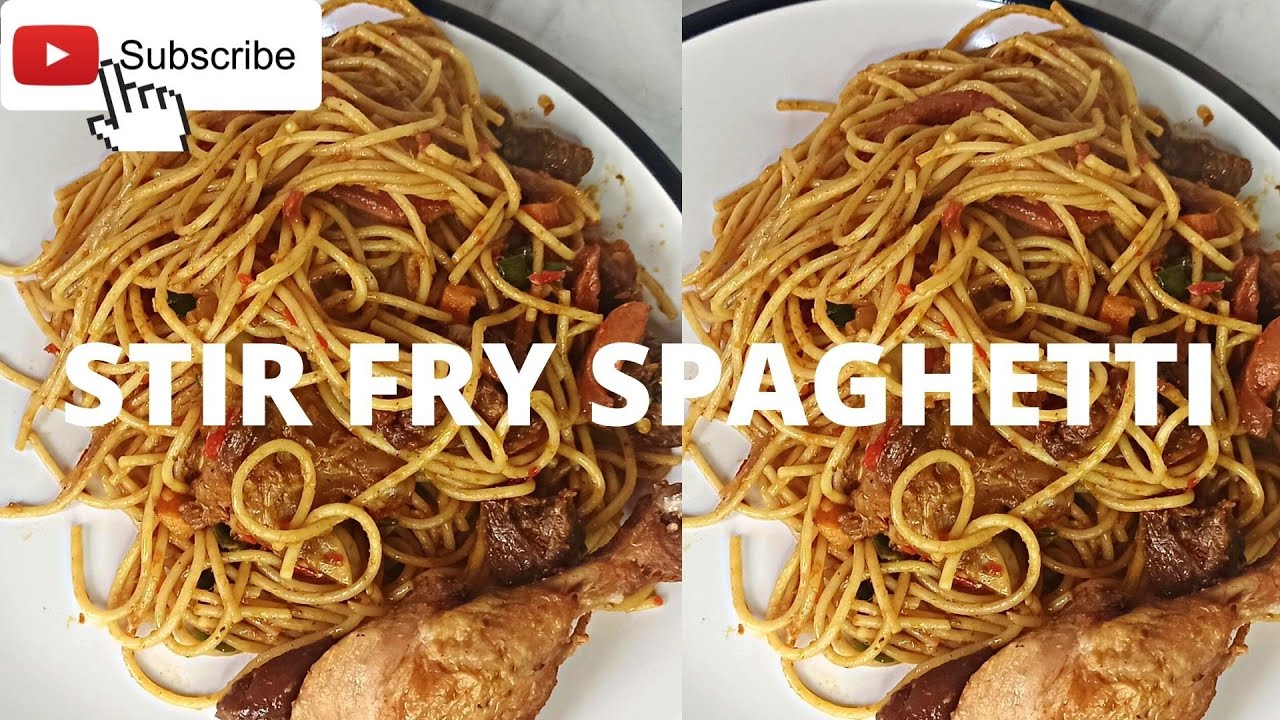 STIR-FRY SPAGHETTI WITH GOAT MEAT AND SAUSAGE - YouTube