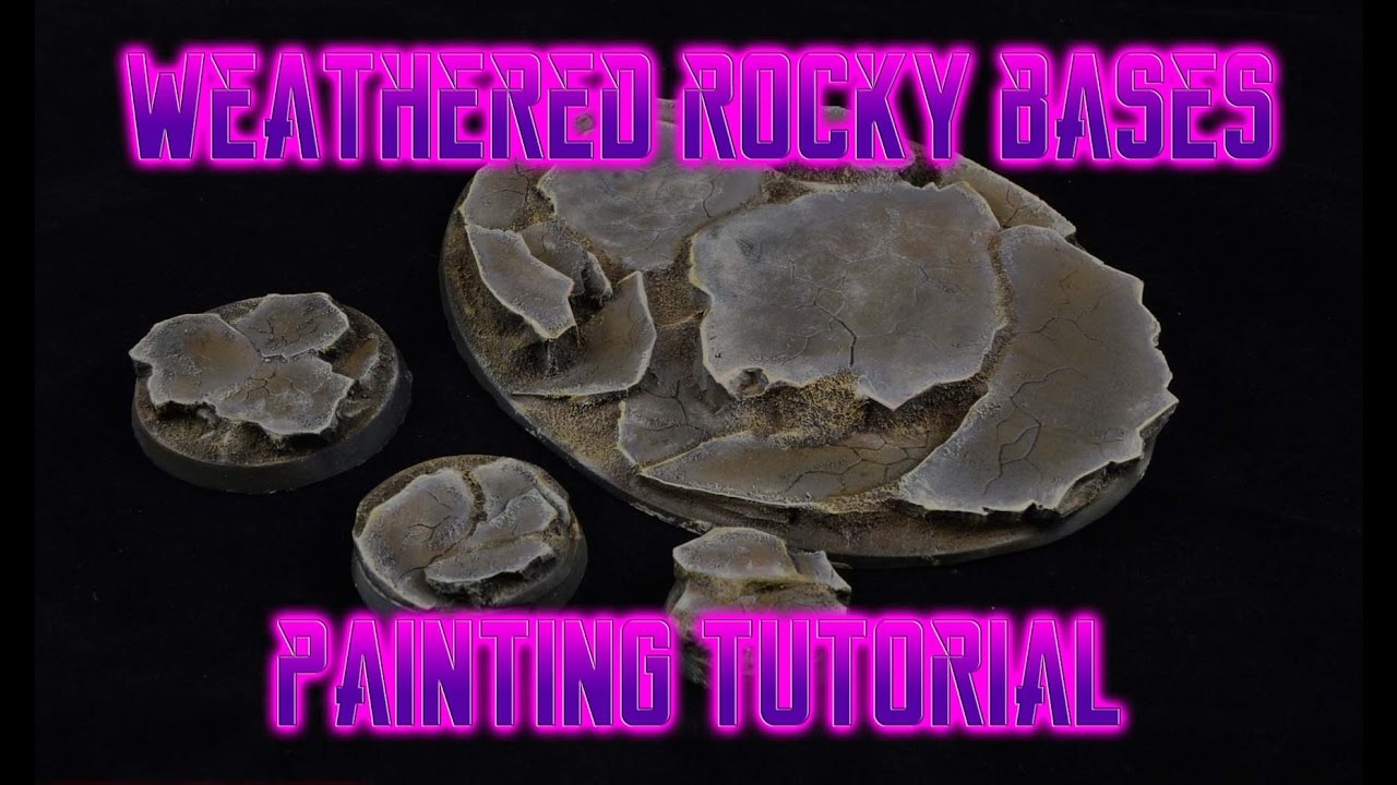 Weathered Rock Slate Bases Painting Tutorial! Custom Rocky Resin Bases ...