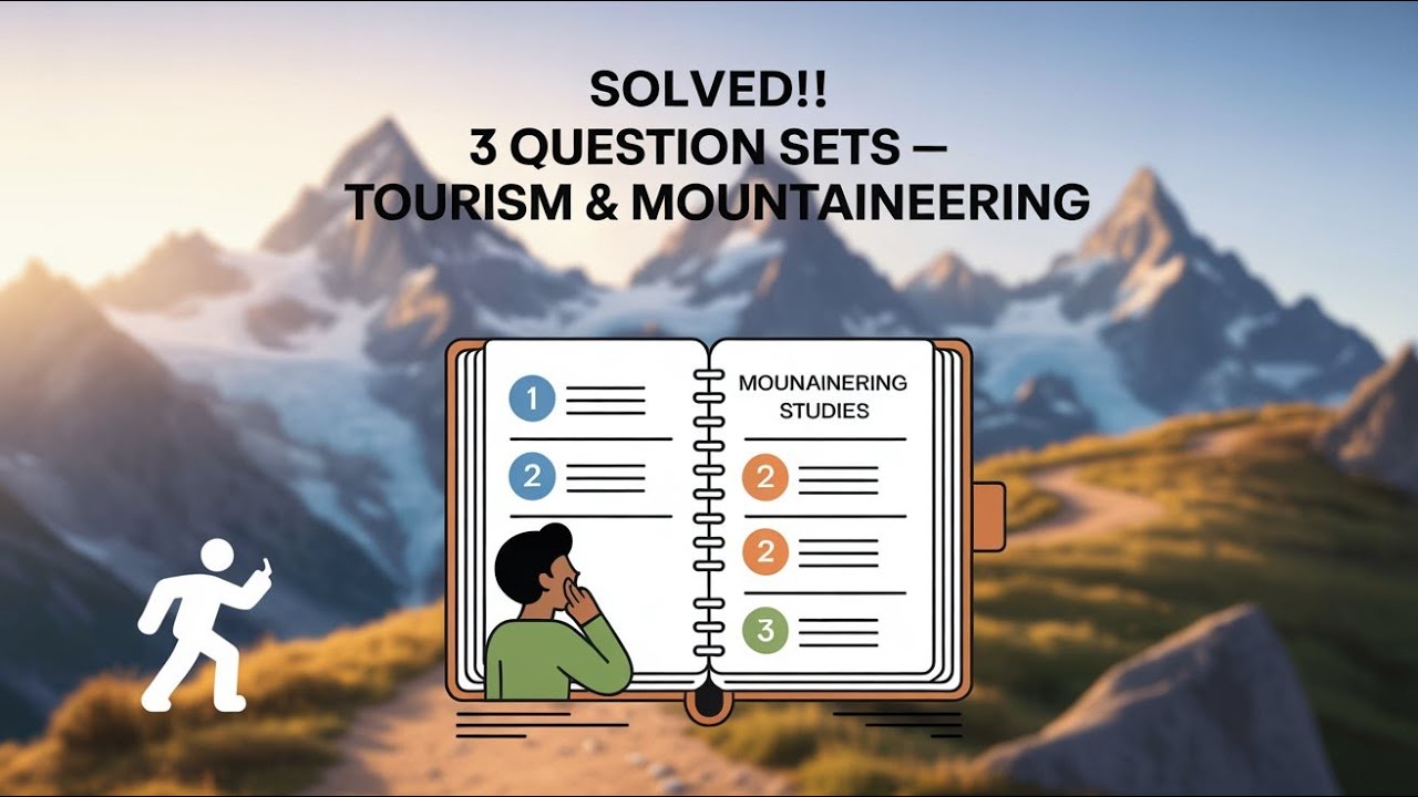 Class 12 Tourism and mountaineering studies 3 set Question solve exam ...