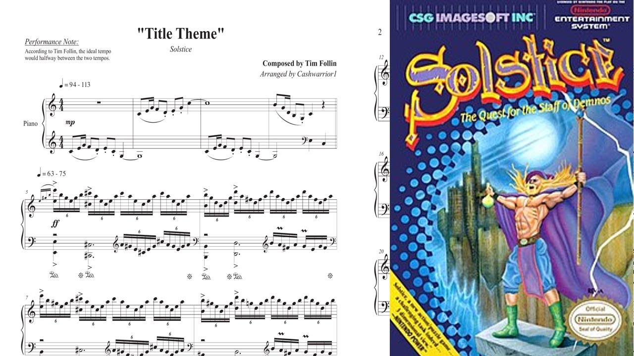 Solstice - Title Screen - YouTube