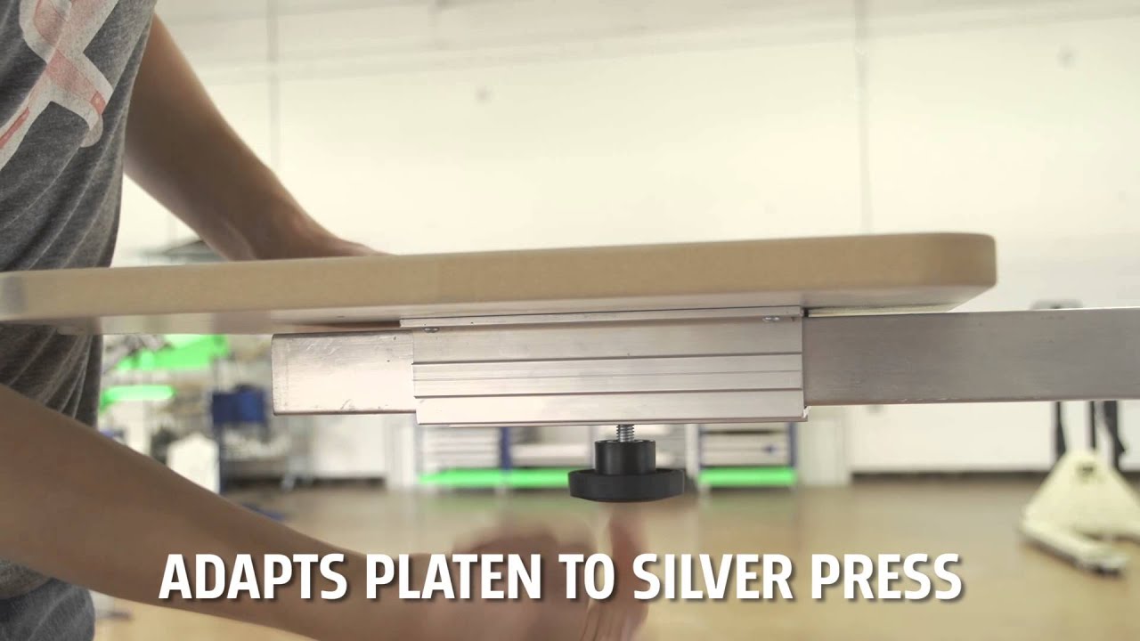 Silver Press Screen Printing Press Platen Bracket - YouTube