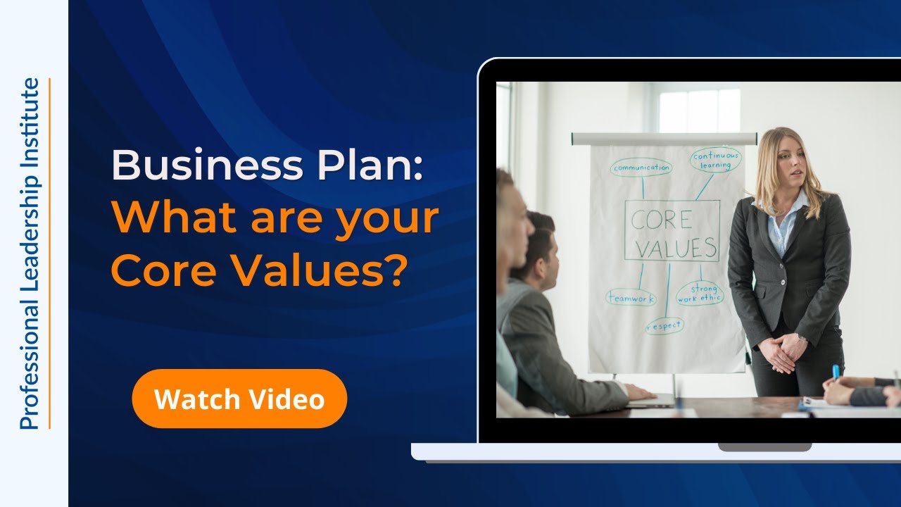 Business Plan: What are Your Core Values? - YouTube