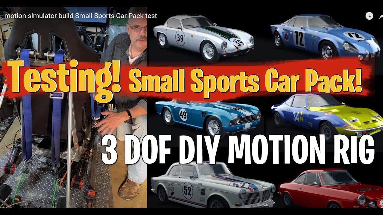 DIY motion simulator build Small Sports Car Pack test - on my DIY 2 DOF ...