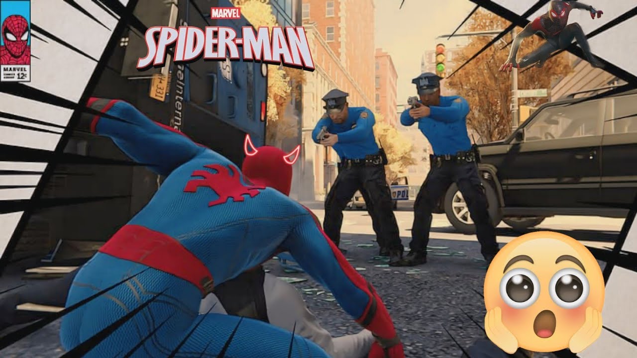 Spider-Man as Playing VS Police Army !Spider-Man VS Police Army Game ...