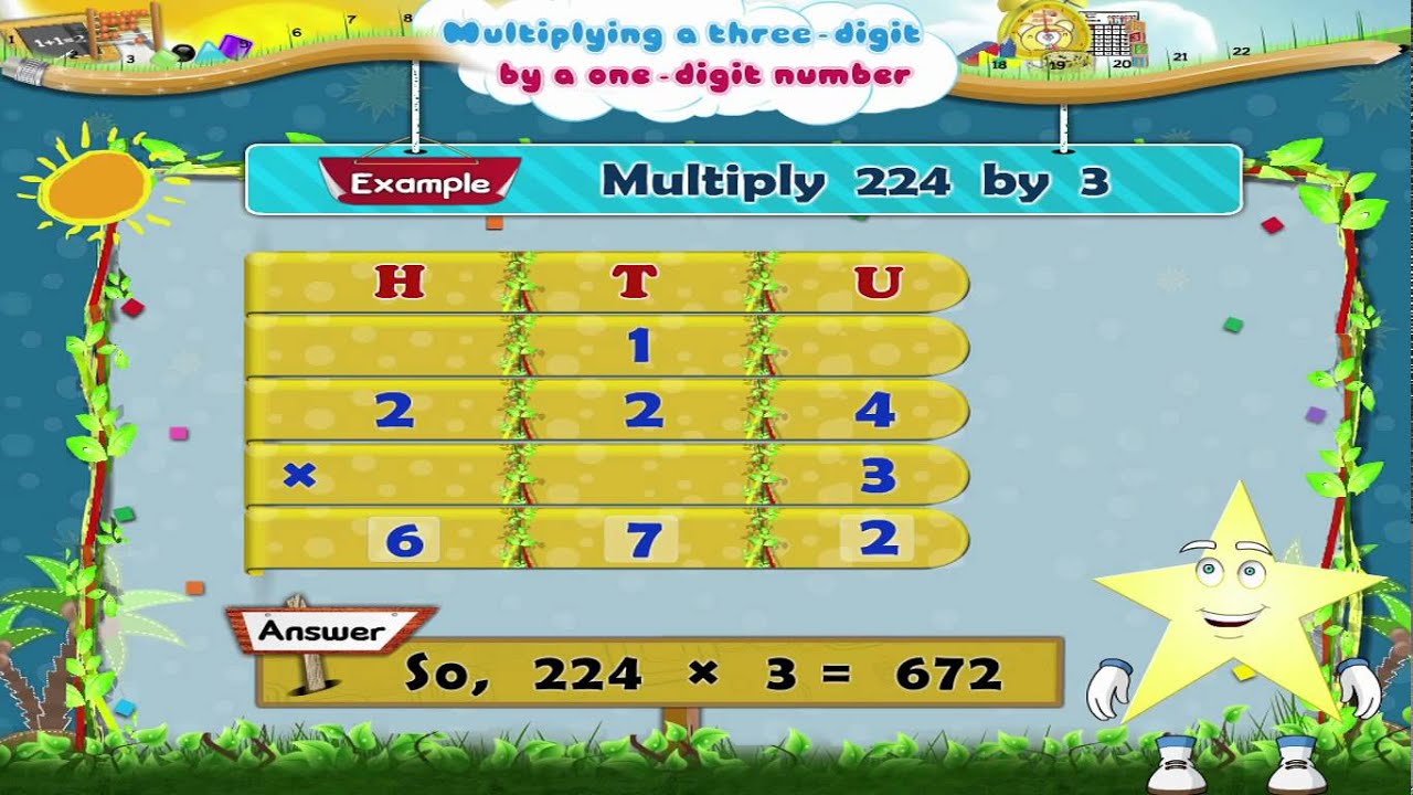 Learn Grade 3 - Maths - Multiplying a Three Digit Number By a One Digit ...