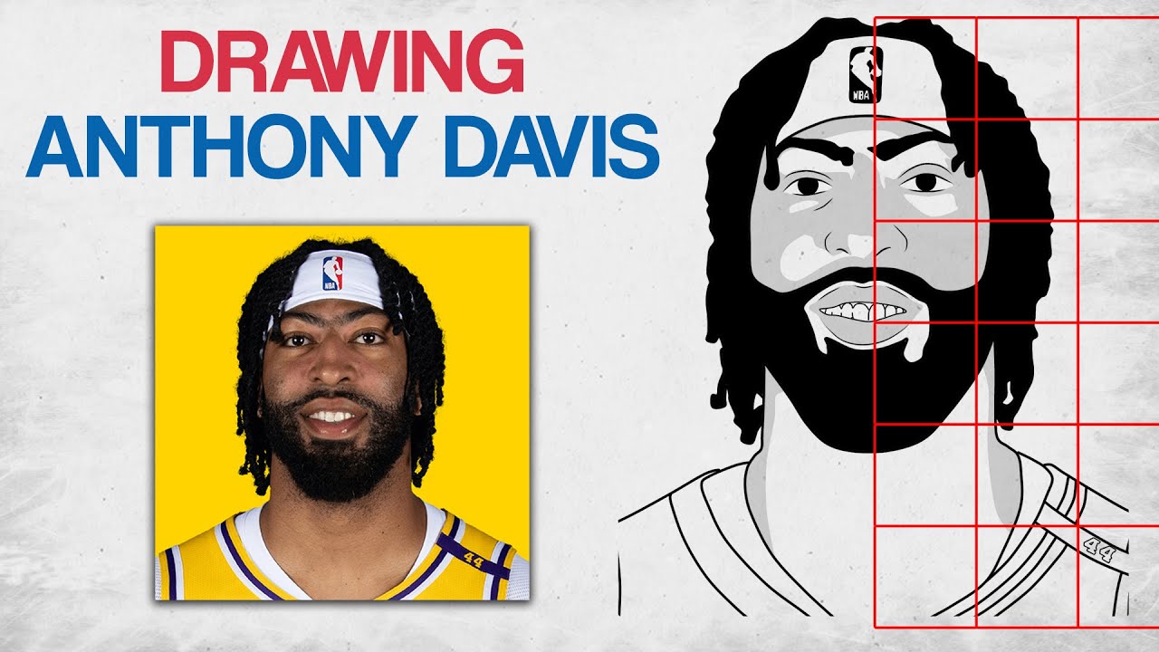 HOW TO DRAW ANTHONY DAVIS - Easy Drawing Tutorial - Face Drawing - YouTube