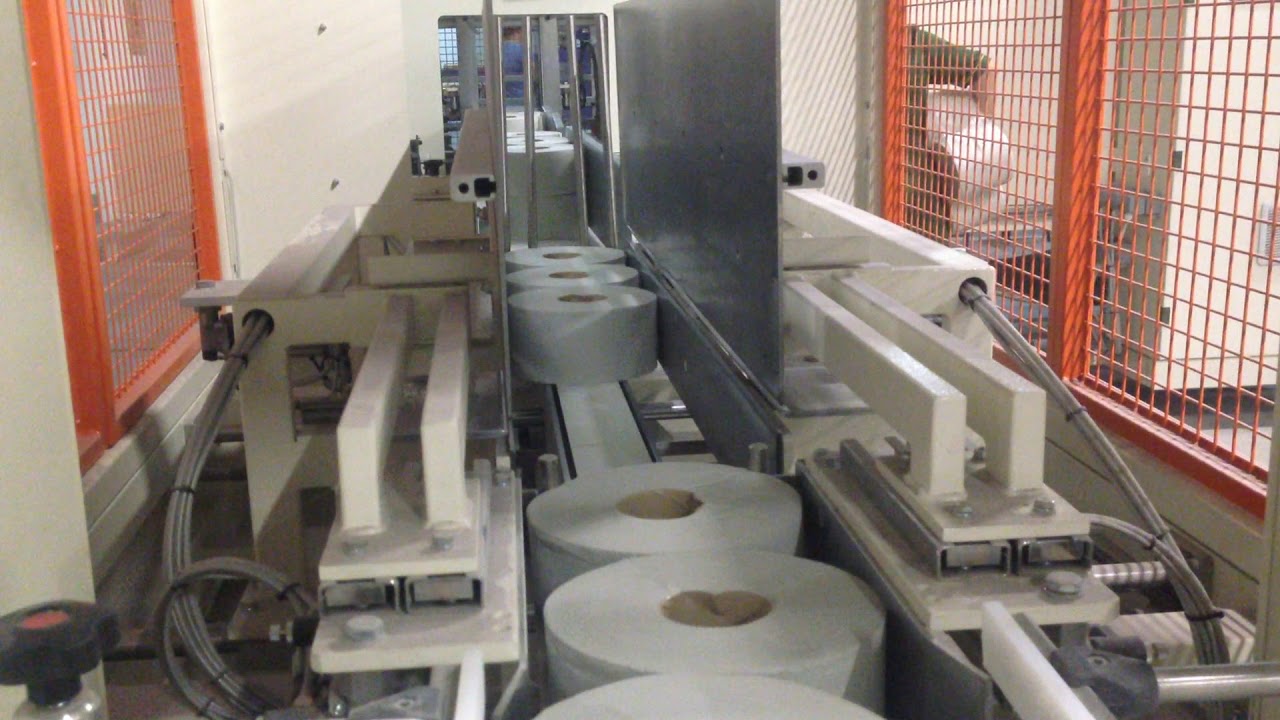 stacking system for paper rolls - YouTube